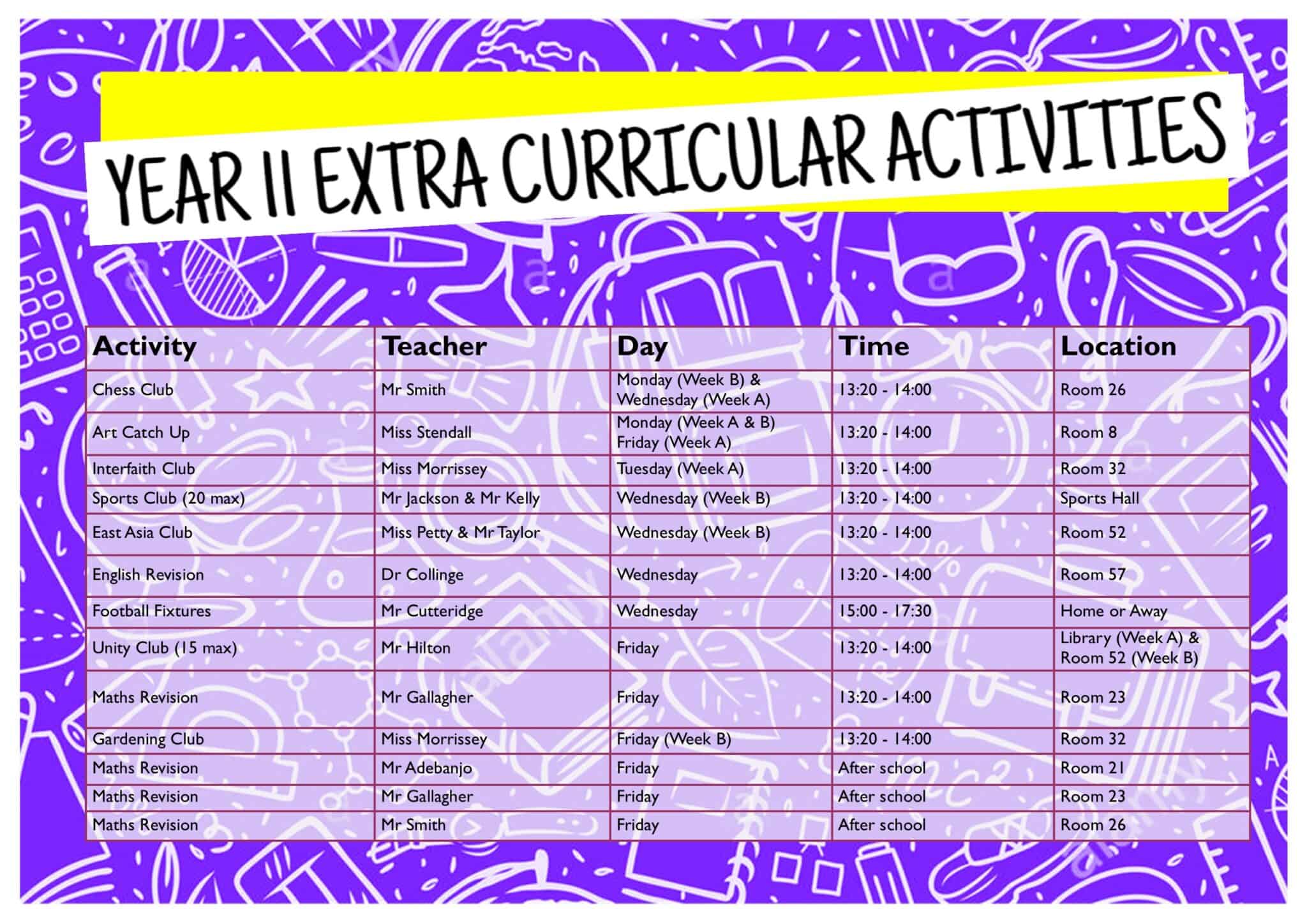 Extra curricular activities - Sale High School