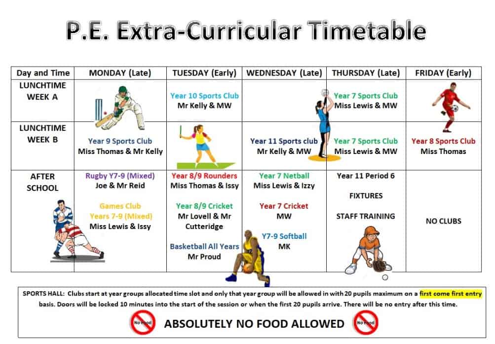 Extra curricular activities - Sale High School